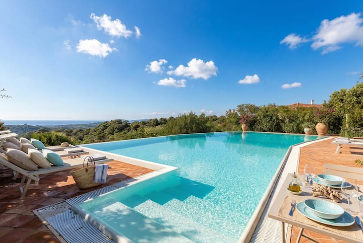 Villa Front De Mer, Piscine à Débordement Pour 12 - Alghero