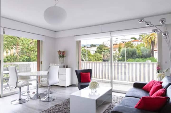 Superbe T2- Calme & Contemporain- Wifi- Climatisat - Golfe-Juan