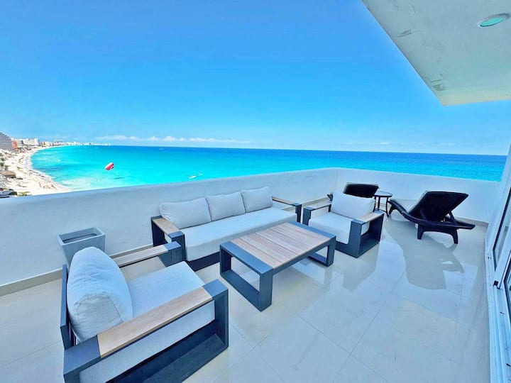 #3702 Tims Ocean Condos Stunning Views Beachfront - Cancún