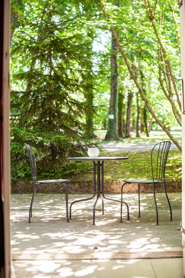 Chambre Vue Sur Parc Avec Terrasse Privée - Isère