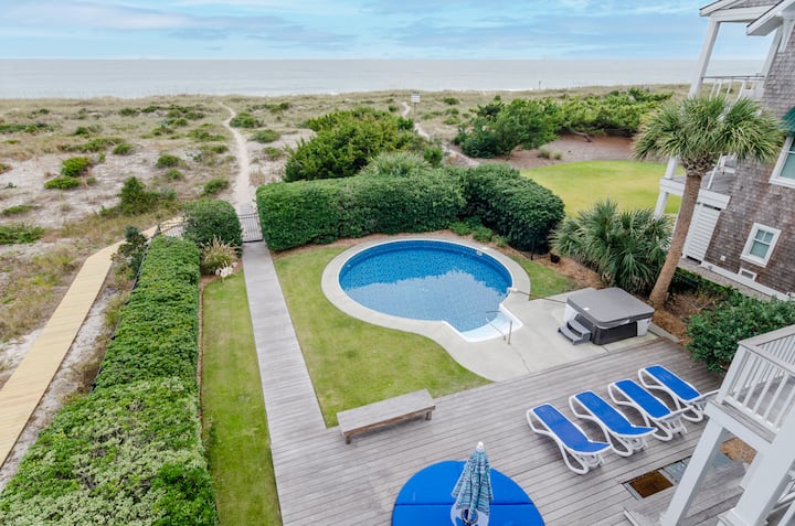5br Oceanfront Home W Private Pool, Hot Tub - W200 - Wilmington, NC