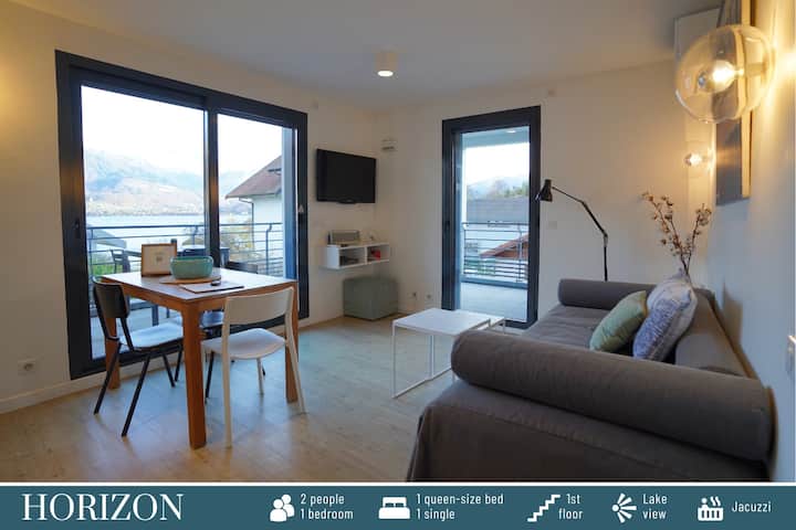 Horizon - 2 Pièces, Vue Lac, Balcon Et Spa - 1er - Sévrier