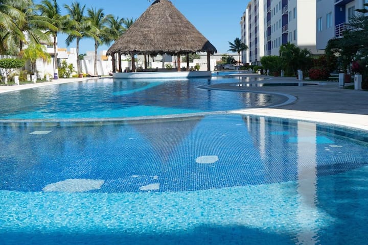 Apartment With Pool, Ideal For Families - Cancún