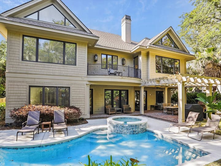 18 Sandhill Crane ~ Luxury 2nd Row Ocean Home In Sea Pines With Elevator! - Bluffton, SC