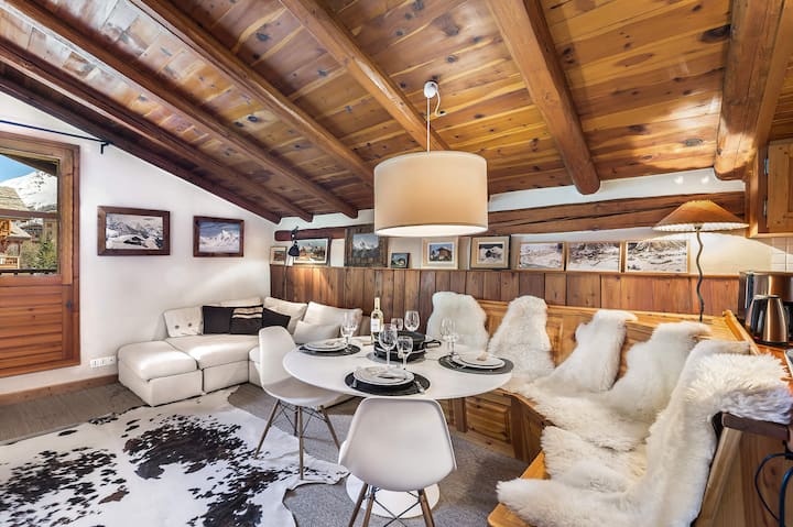 Appartement  Killy , Vintage, Cosy, Skis Aux Pieds - Val-d'Isère