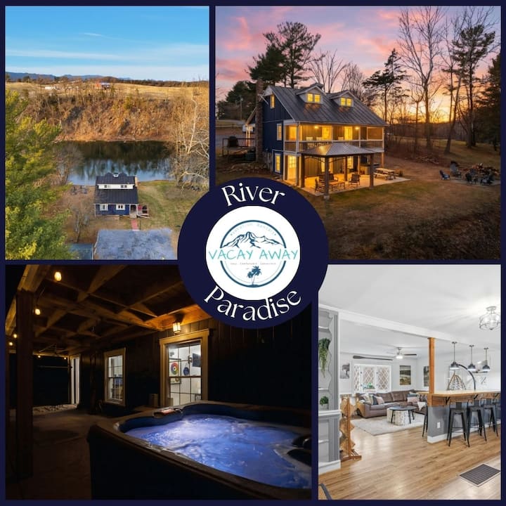 Riverfront Fire Pit Hot Tub Fishing Kayaks Pacman - Massanutten, VA