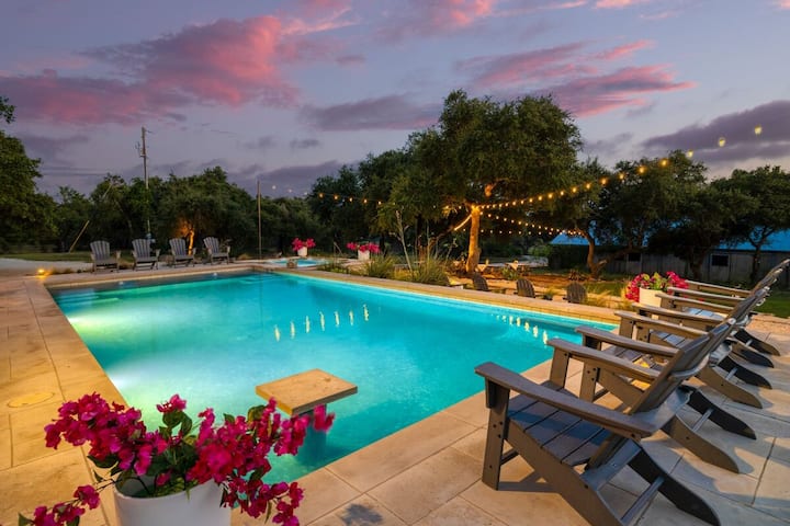 Privat Rückzug | Pool | Feuerstelle | 18 Betten | 7 Schlafzimmer | 6. 5 Bad | In Der Nähe Der Innenstadt - Buda, TX
