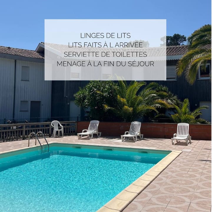 Joli Duplex Avec Piscine 6 Pers -  Cap Ferret - Lège-Cap-Ferret