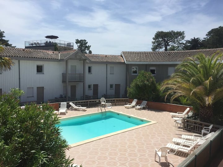 Joli Duplex Avec Piscine 6 Pers -  Cap Ferret - Cap Ferret