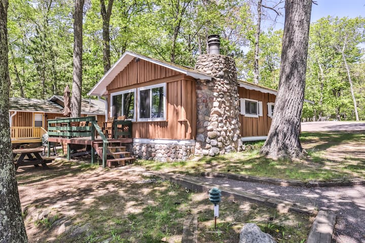 Lakeside Resort Cabin With Dock, Beach, Firepit! - St. Germain, WI