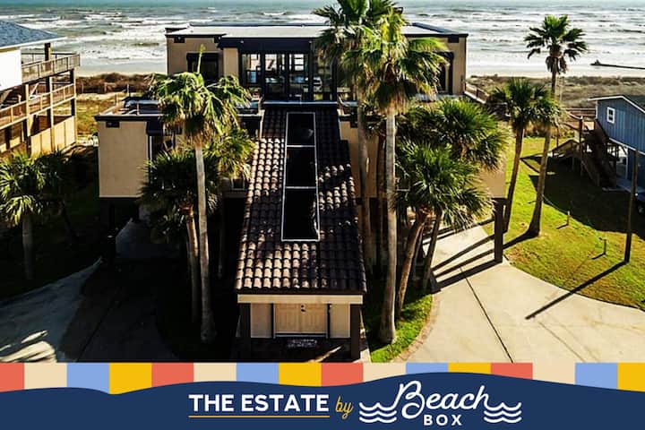 The Estate: Huge Beachfront Home With Ocean Views - Jamaica Beach, TX