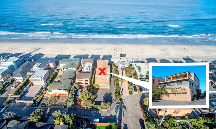 Right On The Sand! Oceanfront Historic Retreat - Del Mar, CA