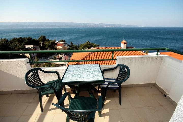 As-4868-b Garçonnière Avec La Terrasse Et La Vue - Omiš