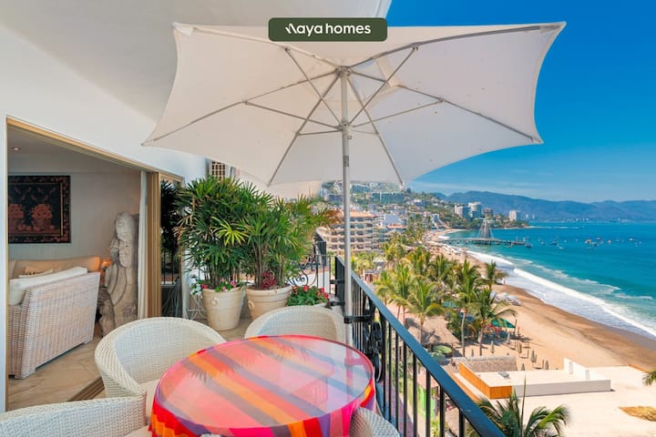 Ocean View 2br Condo-balcony-beach-pool - 712 - Puerto Vallarta