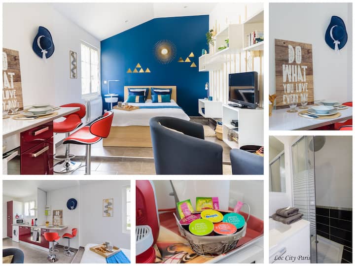 Studio Bleu - Proche Asterix ¤ Cdg ¤ Villepinte - Plailly
