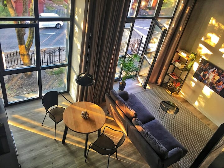 Modern Loft With Big Roof Terrace In A City Center - Kaunas