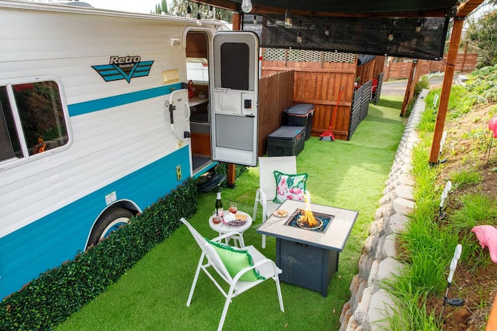 Retro Fun, S'mores & Smiles In Bettie Blue - Lakeside, CA