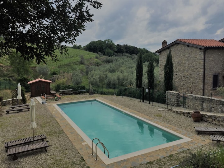 Alleinstehendes Ferienhaus Mit W-lan, Pool, Klimaanlage, Tv, Innenhof, Panoramablick, Bei Siena - Toskana