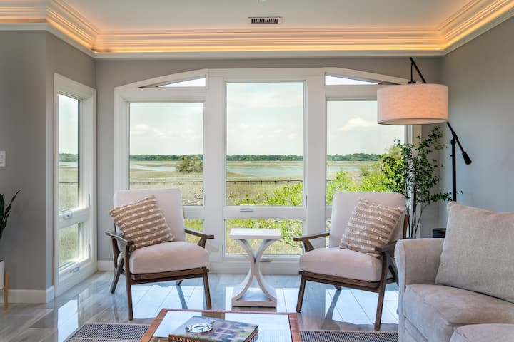 Spectacular Panoramic Marsh Views! Amenities! - Kiawah Island, SC
