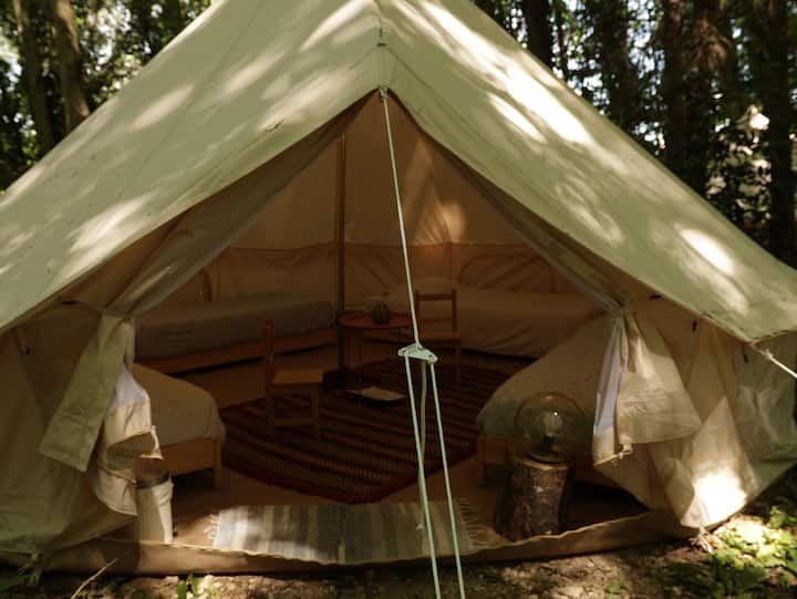 5 Meter Glamping Bell Tent At Eco-hostel - Portugal