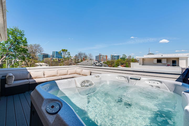 Downtown/20 Ft Ceiling/music Row/rooftop Hottub!