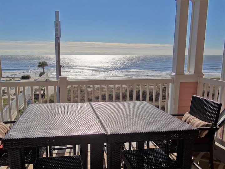 Ocean Views & Large Deck - Beach Access Directly Across Street - Opv 201! - Folly Beach, SC