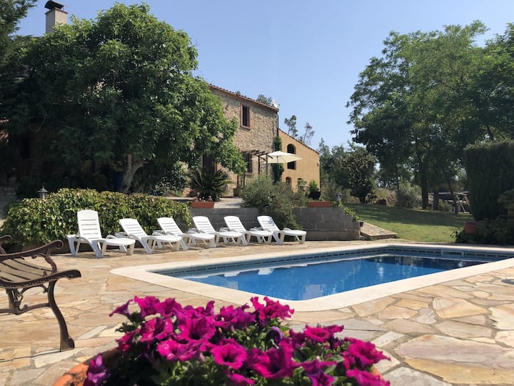 Costabravapartment Can Marc Avec Piscine Privée Et Court De Tennis - Santa Coloma de Farners