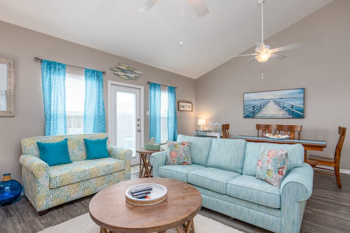 Coastal Family Townhome | Pool, Patio & Playground - North Padre Island, TX