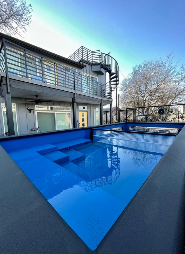 Container Mod Pool! Min Walk To Rainey St, Lake, & Convention Center!! - Austin