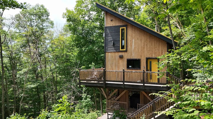 La Garde-feux - Spa - Chalet Perché En Montagne - Quebec