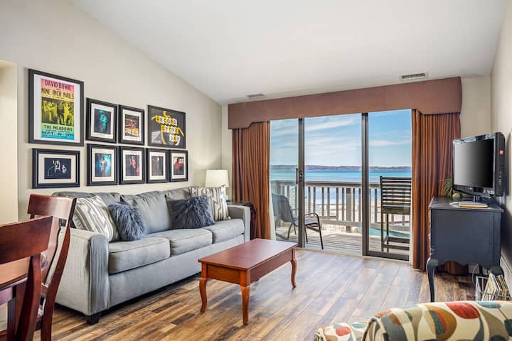 Stunning Lake Views @ The Shores | Bayfront Deck - Elk Rapids, MI