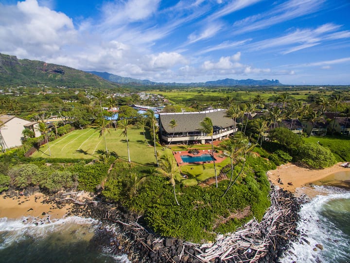 Pool Sunrise Oceanfront Oasis W/ A/c 3 Bed Sleep 6 - Kauai, HI