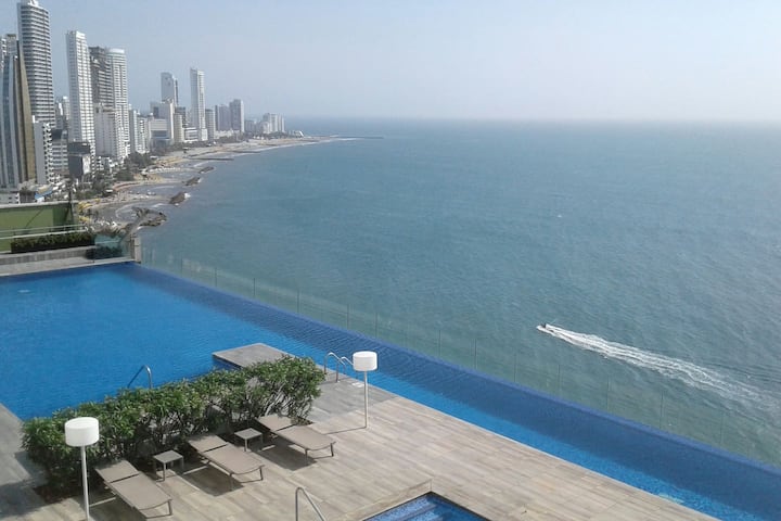Amazing View 1br W/infinity Pool & Gym - Cartagena