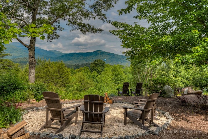 Kick Back Cabin - Pet Friendly, Big View, Firepit - Lake Lure, NC