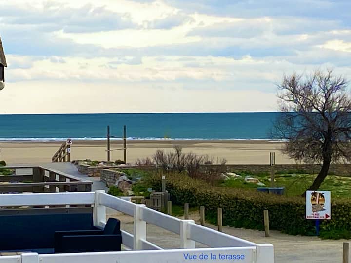 1er Ligne Vue Mer Chalet Aliénor & Spa Fibre Clim - Narbonne