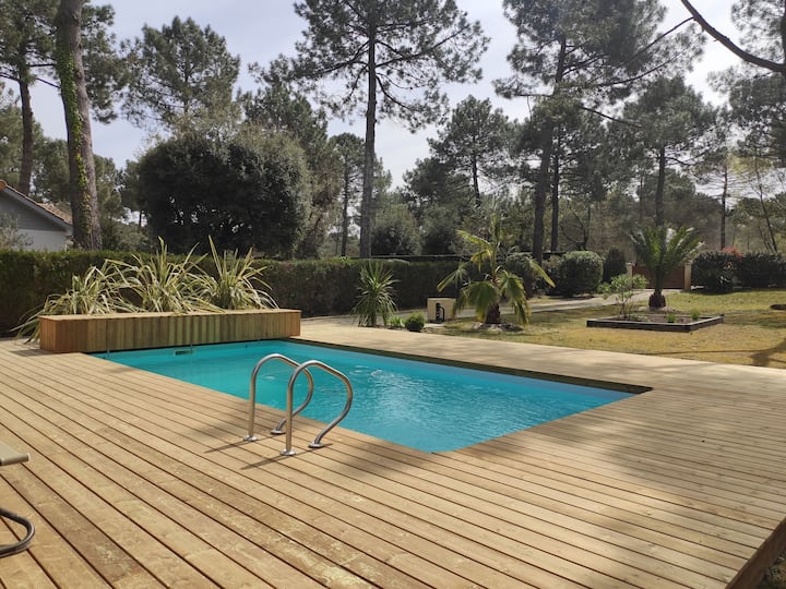 Villa Le Bordelou, 6-8 Pers, Piscine Chauffée - Lacanau
