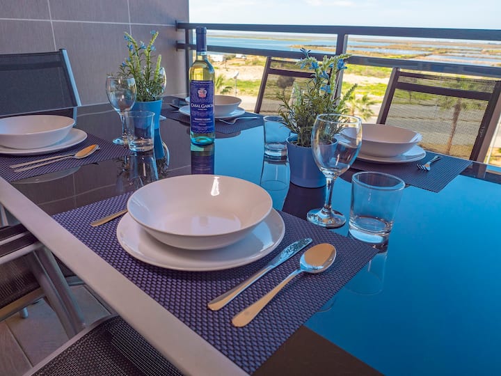 Ferienwohnung Mit Einzigartigen Salinen Und Meerblick In Olhao, Algarve - Faro
