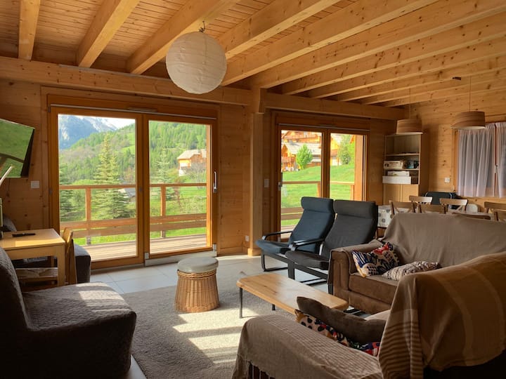 Chalet Neuf 4 Chambres 10pers 150m², Terrasse Sud - Pra-Loup