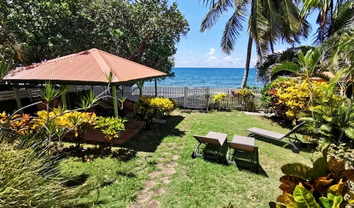 Villa Au Diamant Ref M133 5 Ch Jardin Face Mer - Martinique