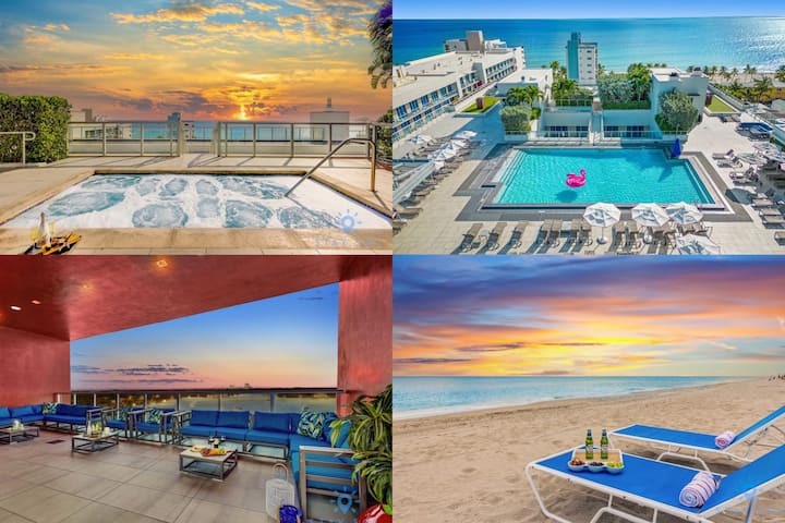 Rooftop Pool+ Hot Tub+ Gym+ Hollywood Beach - Hollywood, FL
