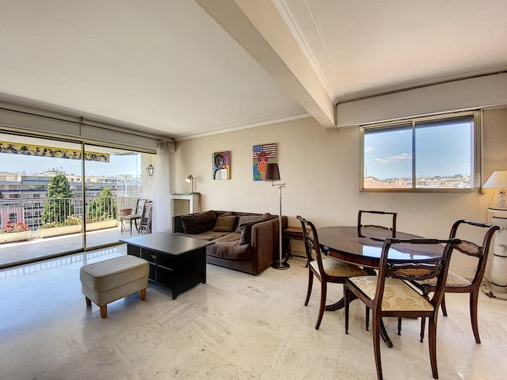 Cha34 / Spacieux 3 Pièces, A/c, Wi-fi - Cannes