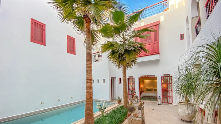 Dar Mayeul, Piscine, Rooftop Et Personnel - Marrakesh