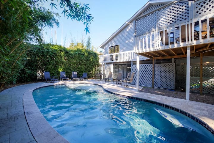 Alquiler Nuevo! 4th Row Ocean, 4 Bd, Admiten Perros, Piscina Privada Climatizada! Chotacabras - Hilton Head Island