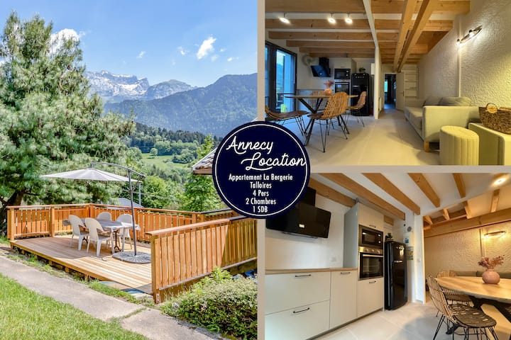 La Bergerie T3 : Appartement Vue Montagnes. - Talloires-Montmin