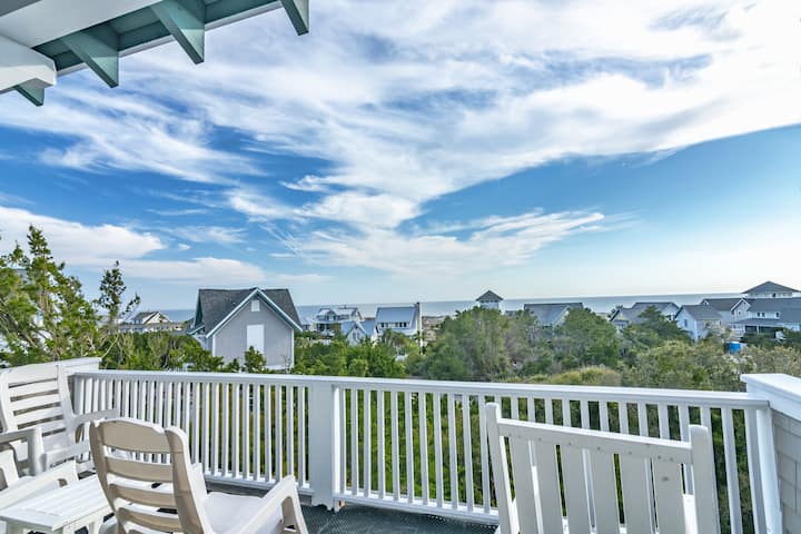Ocean Views From The Large Deck Upstairs - Bald Head Island