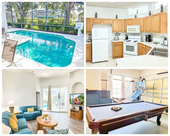 Pool Home For Up To 8 Guests - Wheelchair Access - Davenport, FL