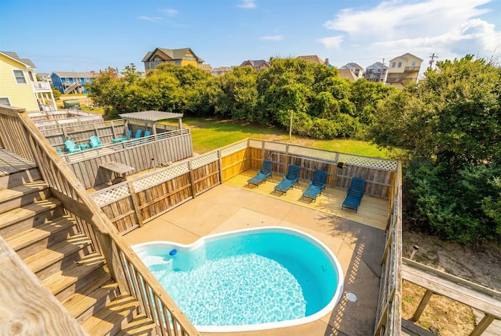 Walk To Beach | Ocean & Sound Views |Dogs Ok |Pool - Nags Head, NC