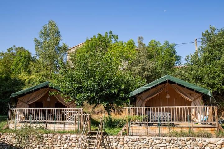 Camping Le Rotja - Tente Safari 4p - Vernet-les-Bains