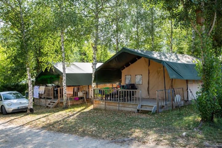 Camping Le Rotja - Tente Safari 6p - Vernet-les-Bains