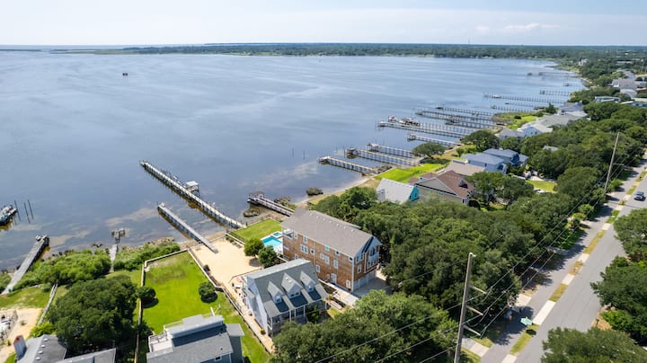 Sunset Bay 5 Bedroom Sound-front Home With Private - Kill Devil Hills, NC